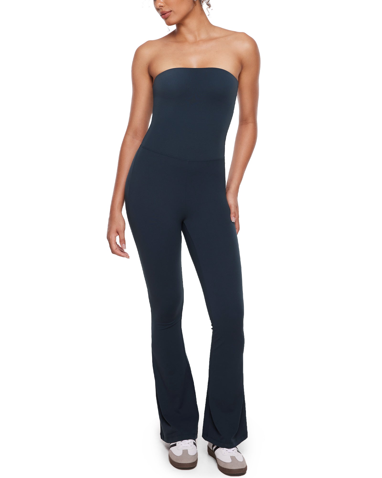 Strapless Flare Legging Jumpsuit – Essenther.us