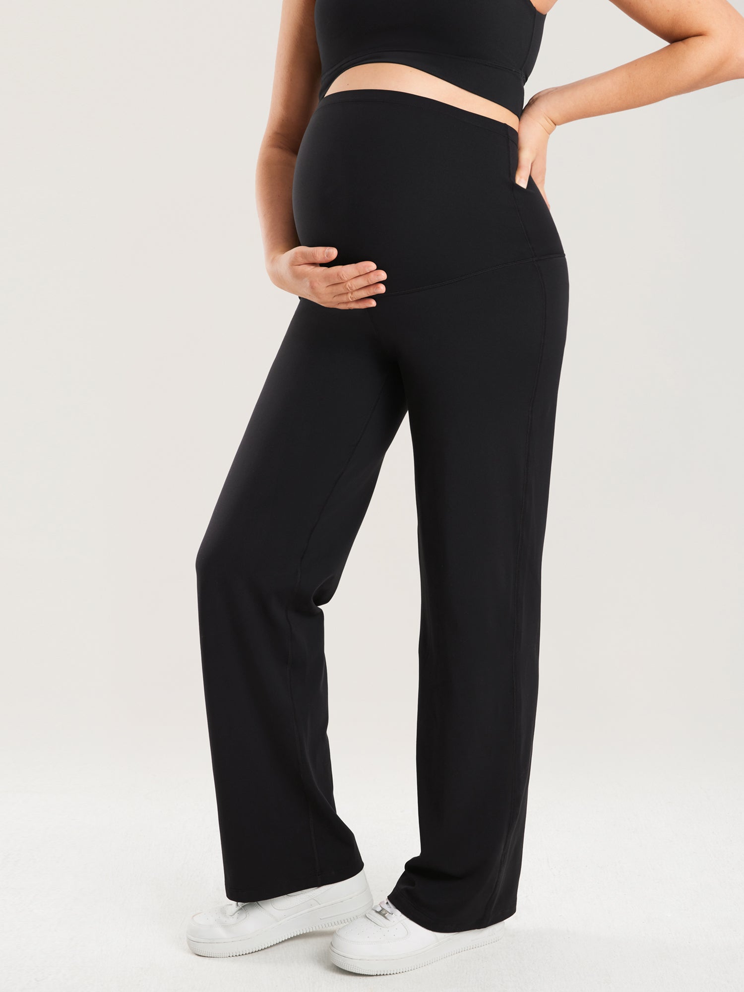 Women's Maternity Wide Leg Pants 31" - Super High Waisted – Essenther.us