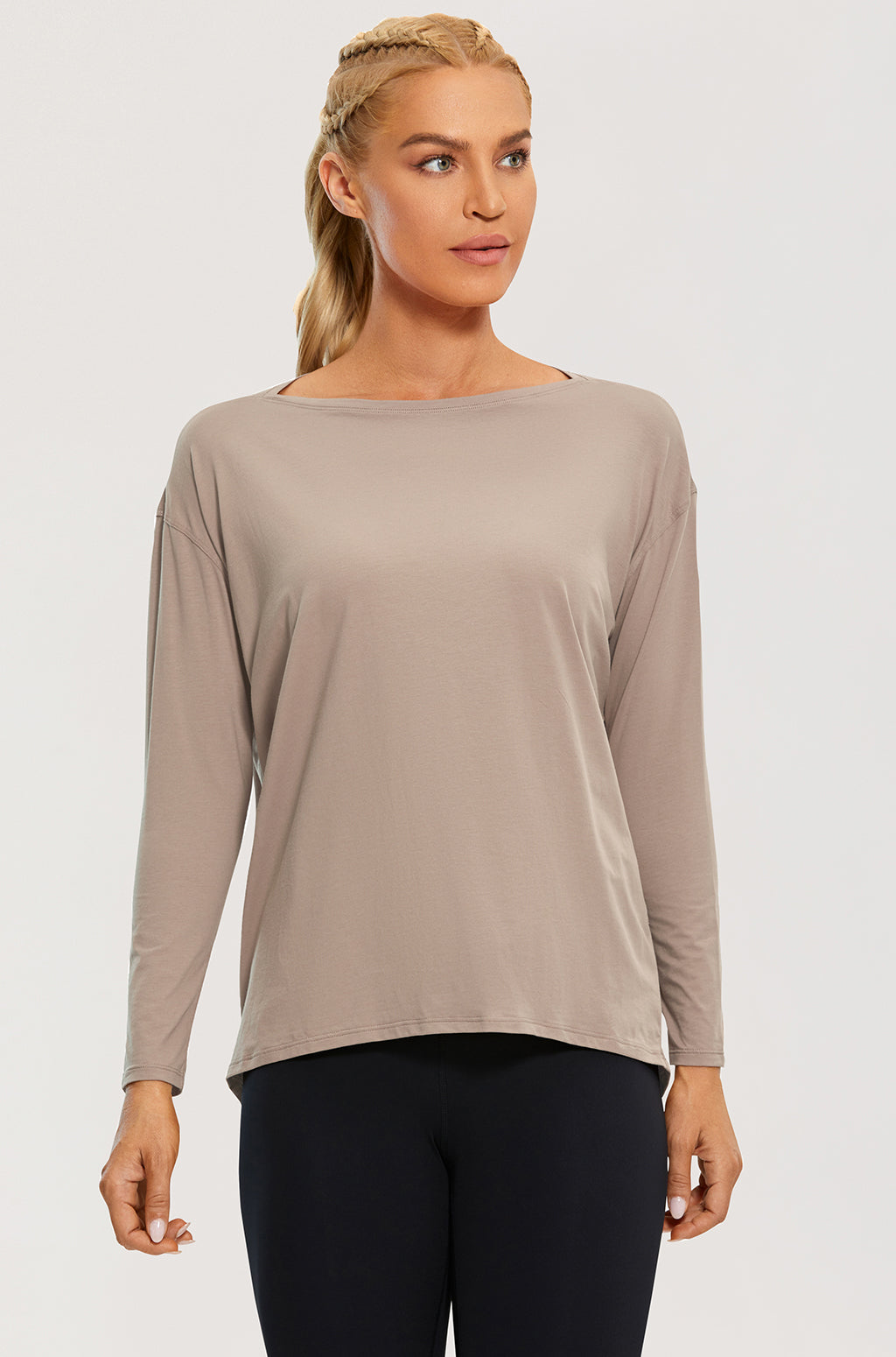 Women's Pima Cotton Boat Neck Long Sleeve Shirts – Essenther.us