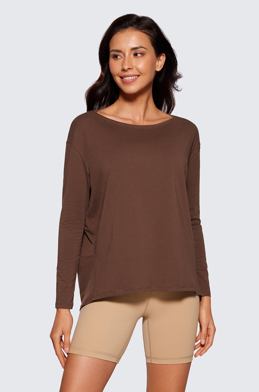 Women's Pima Cotton Boat Neck Long Sleeve Shirts – Essenther.us