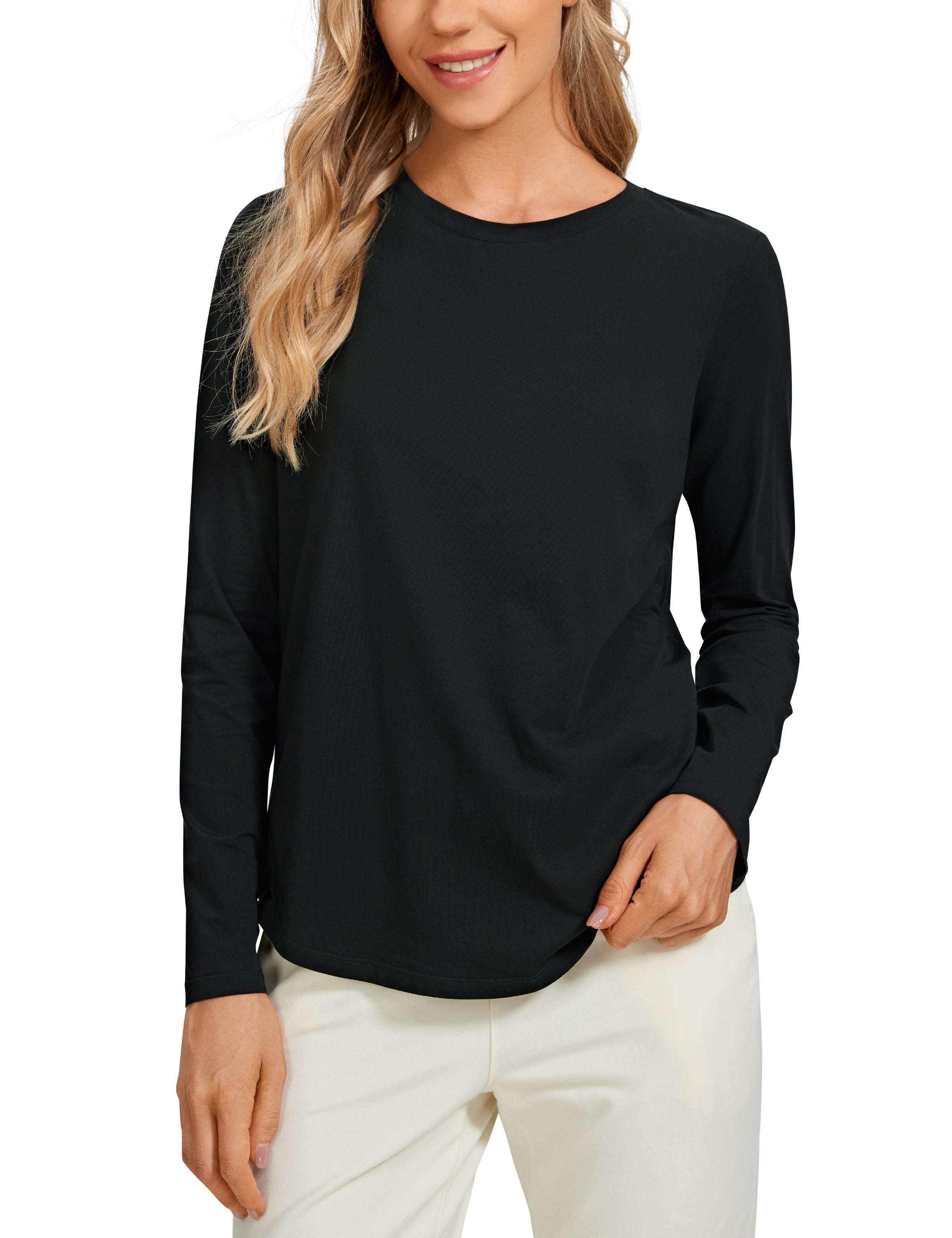 CRZ YOGA Pima Cotton Workout Long Sleeve – Essenther.us