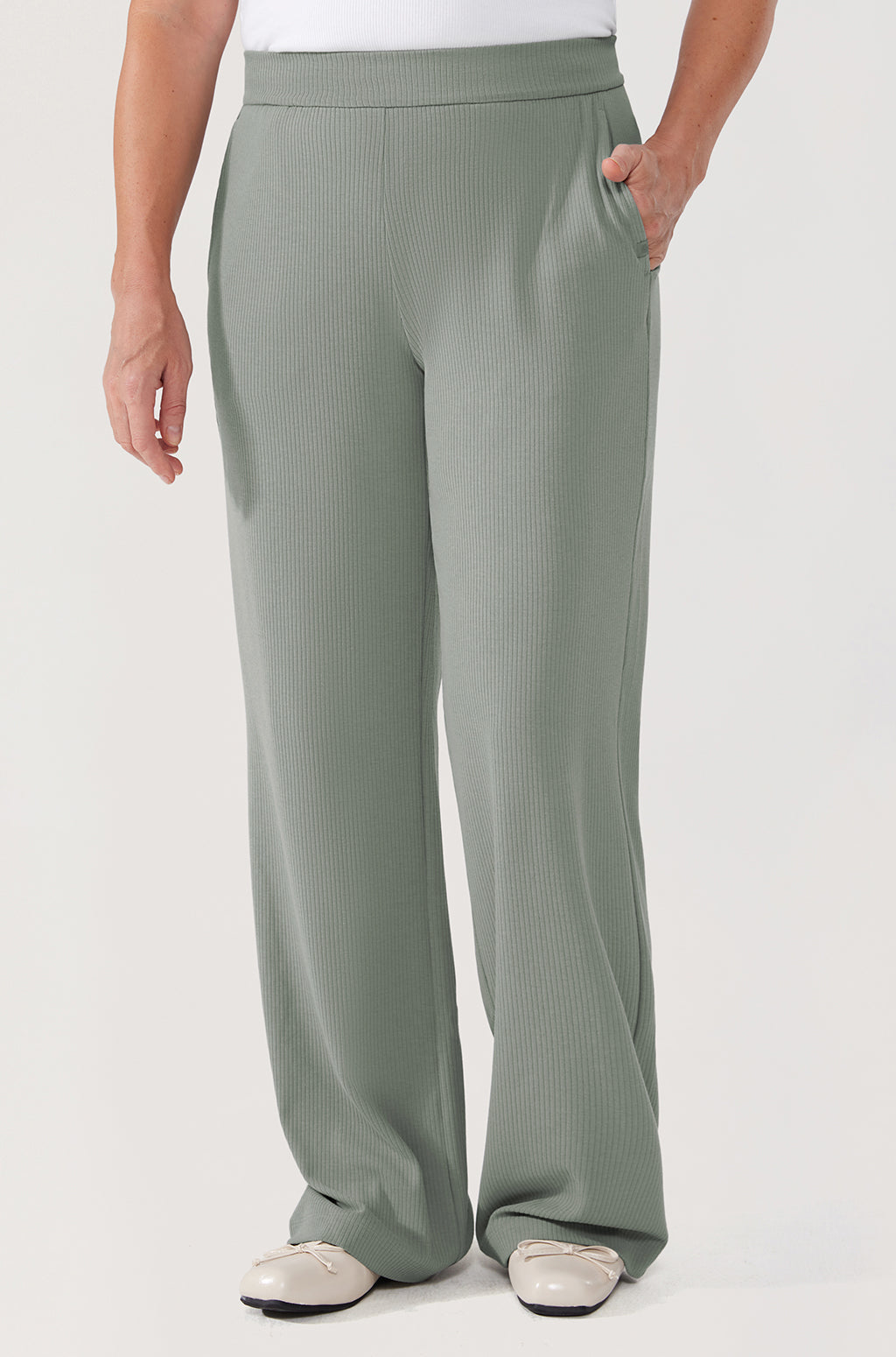 Ribbed Wide Leg Sweatpants 30.5" – Essenther.us