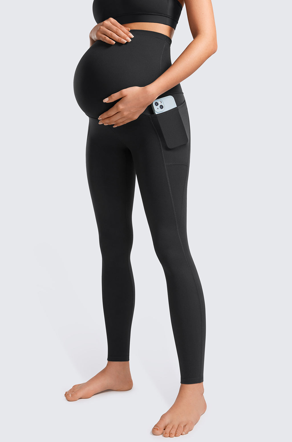 Women's Maternity Leggings with Pockets 28" – Essenther.us